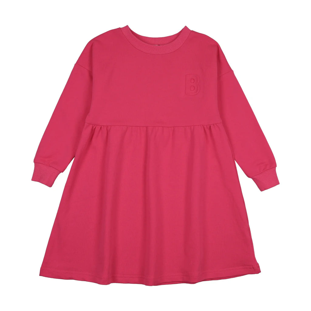 Bonjoy Hot Pink Embossed B Dress - Hot Pink | Buttons Bebe