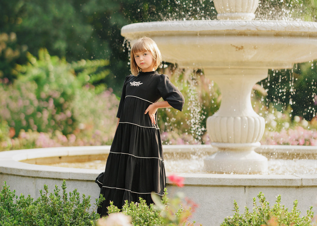 Velvette Embroidered Maxi | Buttons Bebe