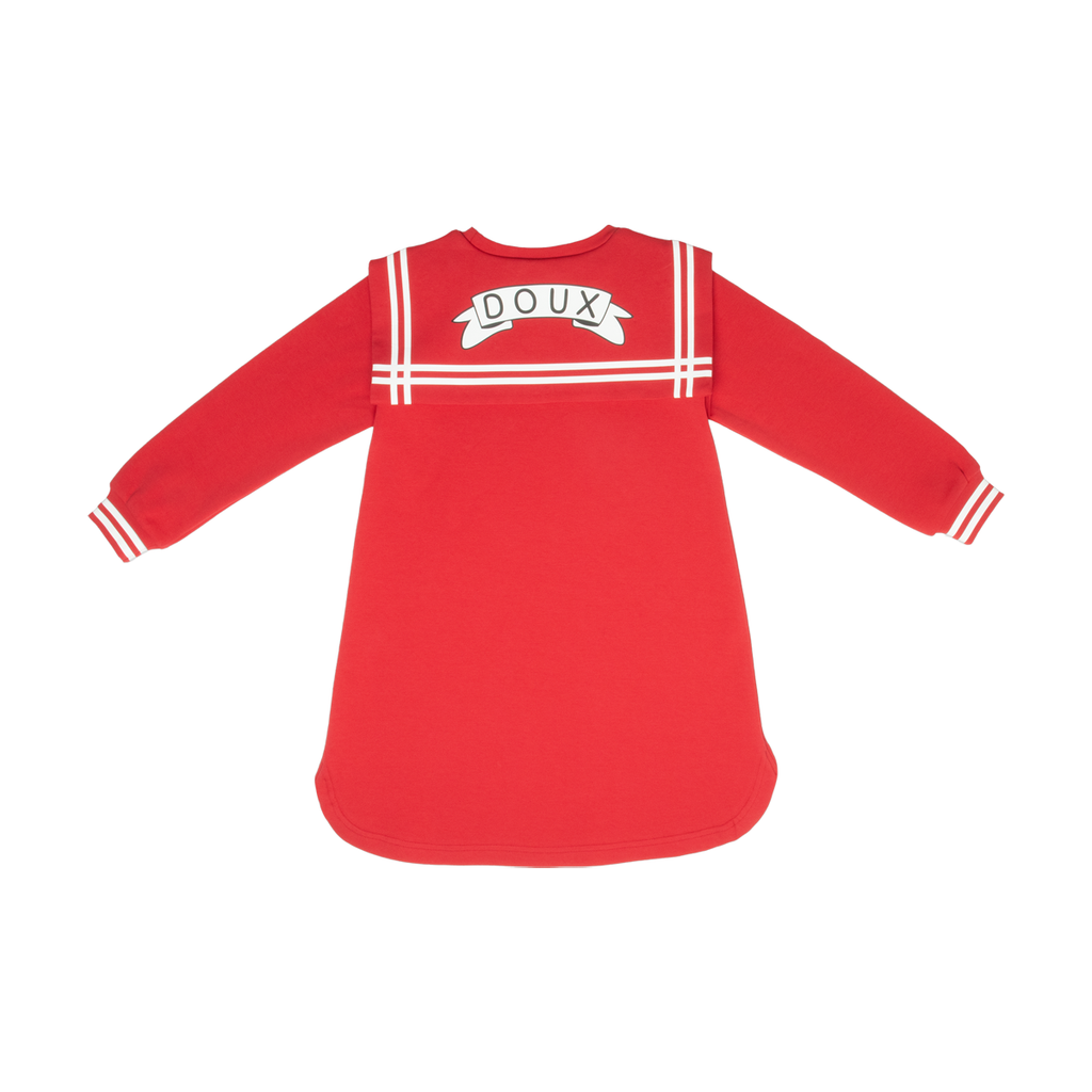 Crew Kids Red Doux Dress | Buttons Bebe