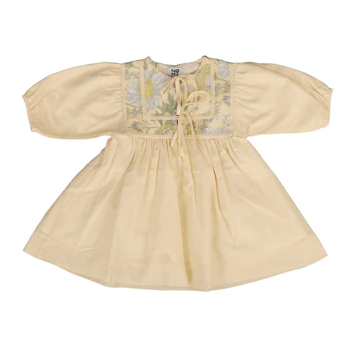 Belati YELLOW SOLID TO FLORAL BIB DRESS SHORT SLEEVES (BDR228 ...
