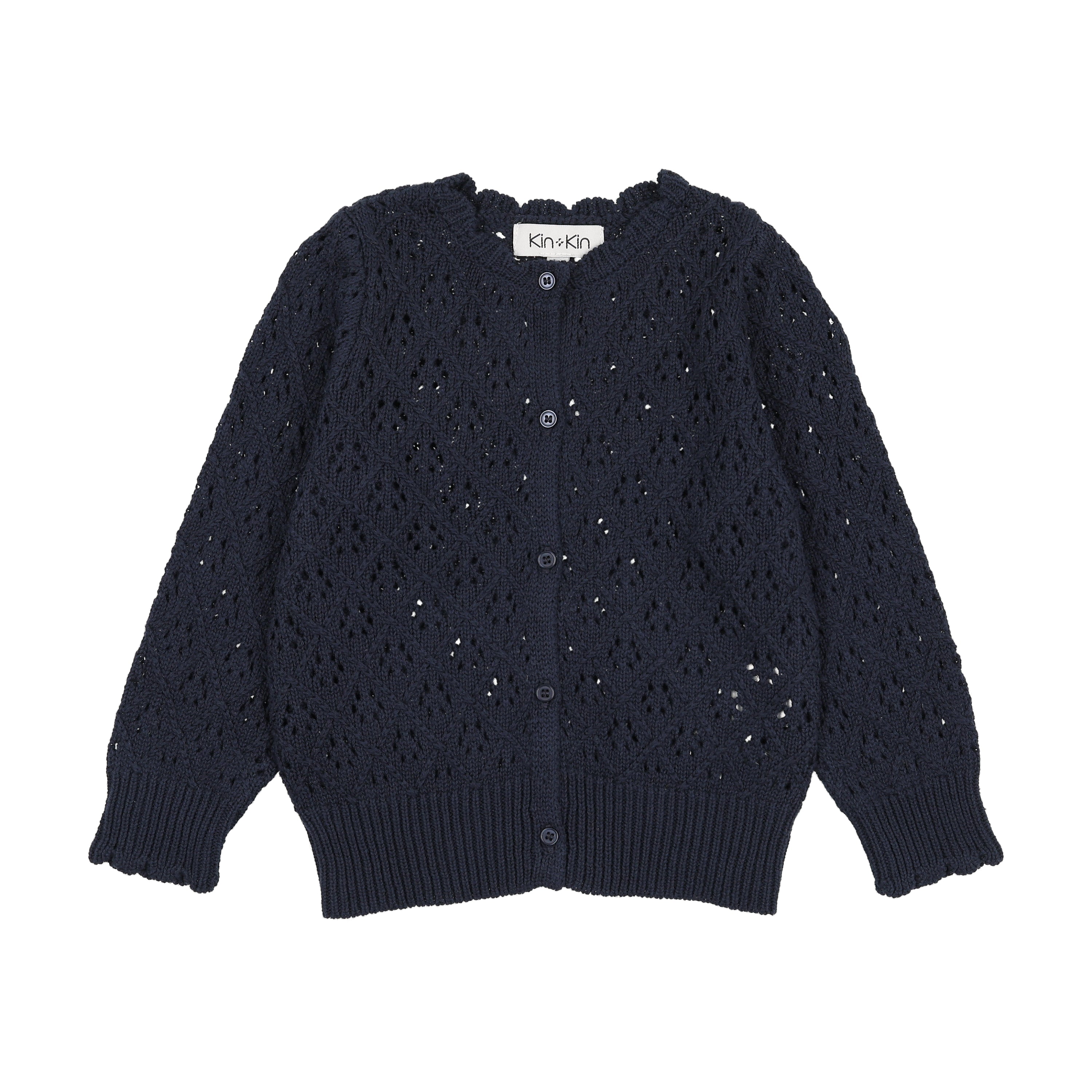 Kin And Kin Navy Knit Cardigan (K313) | Buttons Bebe