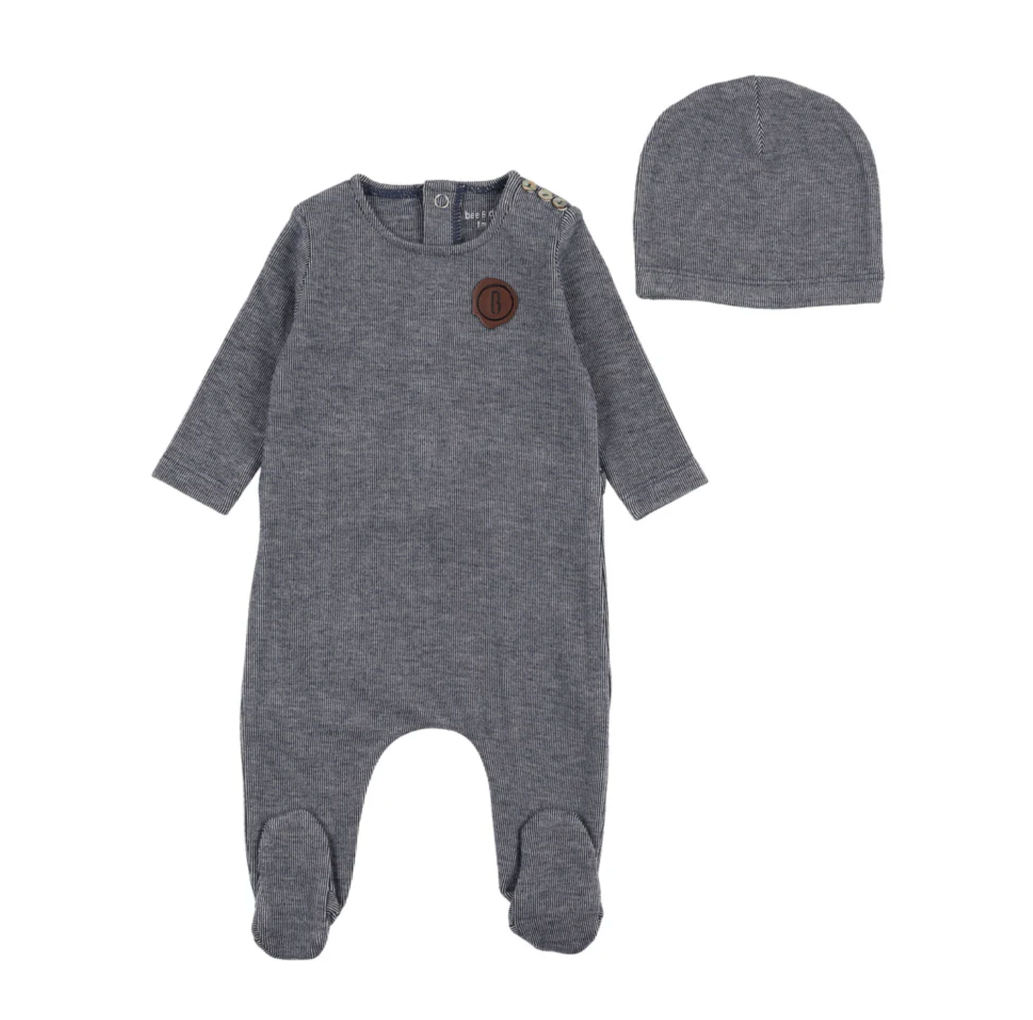 Bee and Dee Captain Blue Snuggle Soft Footie/Beanie | Buttons Bebe