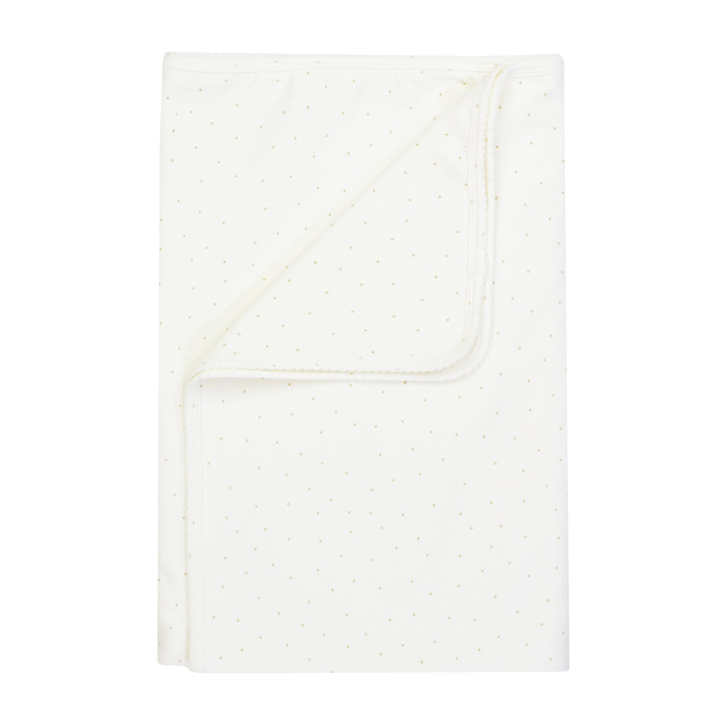 Kipp White Dot Blanket - Buttons Bebe | Buttons Bebe